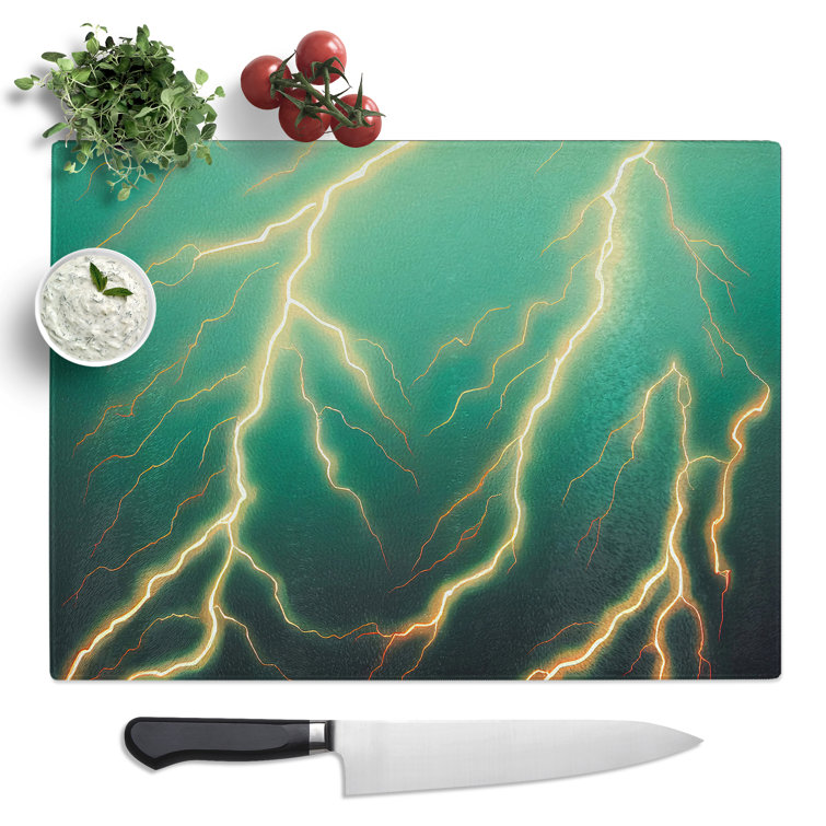 Metro Lane Ideal Lightning BoltGlass Chopping Board | Wayfair.co.uk