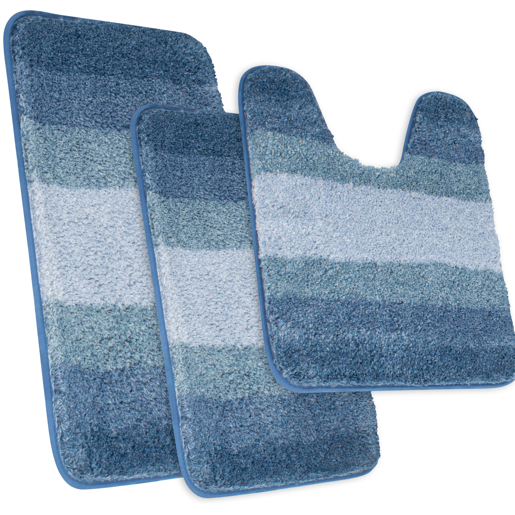 Highland Dunes Murri Ombre Bath Rug Set, Bath Mat Set for Bathroom ...