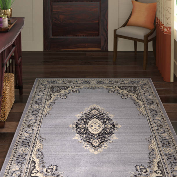 World Menagerie Balthrop Oriental Black Area Rug & Reviews | Wayfair