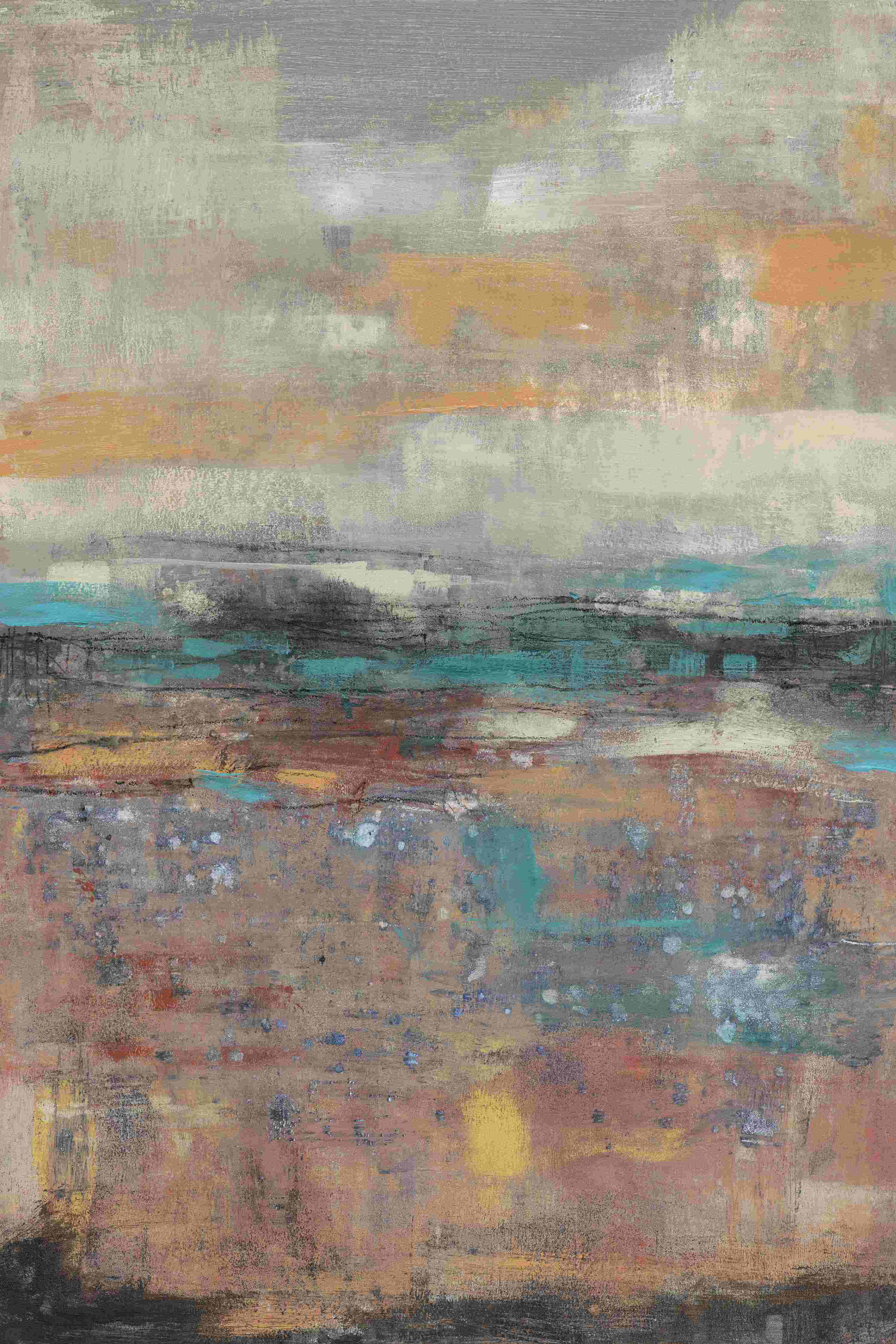 17 Stories Teal Sunset II | Wayfair