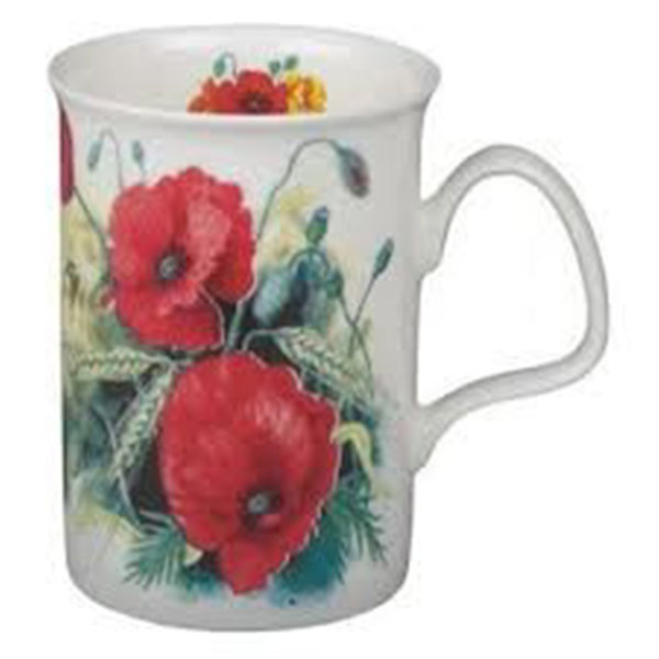 August Grove® Jody Poppy Bone China Coffee Mug | Wayfair