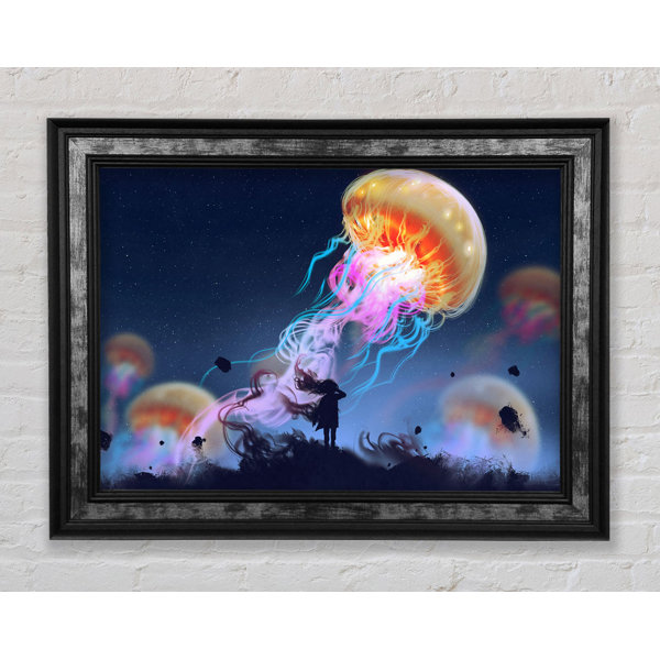 Bright Star Electric Jellyfish - Single Picture Frame Print | Wayfair.co.uk