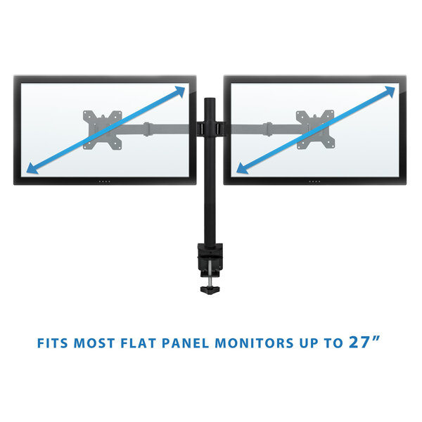 Mount-It! Full Motion Adjustable Dual Monitor Mount Fits 2 Computer ...