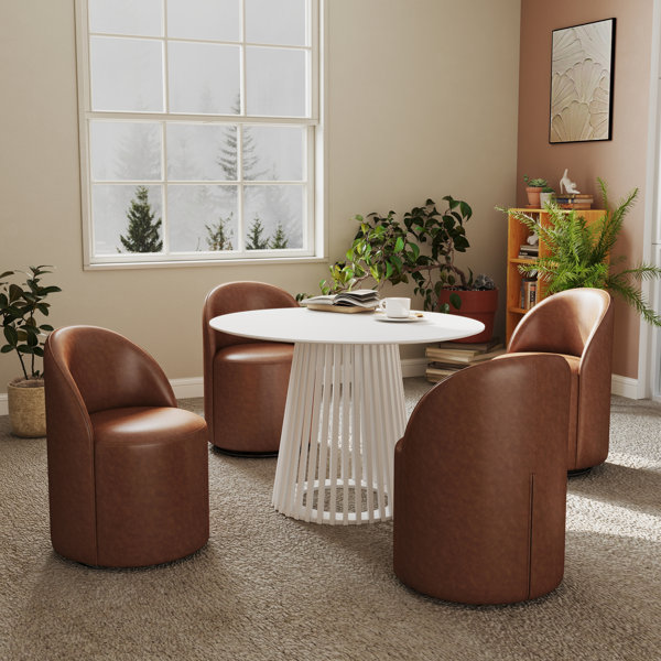 Ivy Bronx Modern Fashion Dining Table And Chairs Set, Upholstered ...