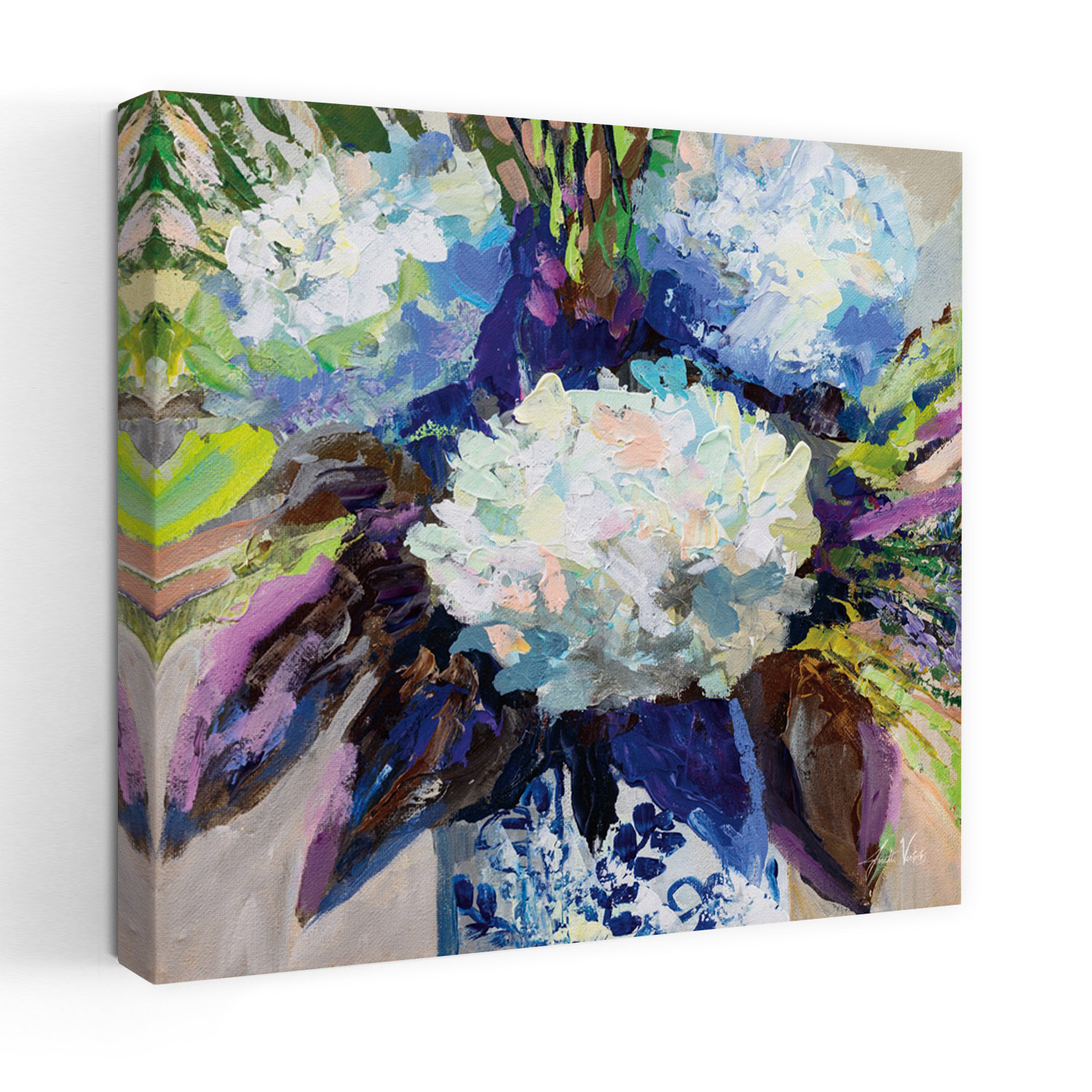 Red Barrel Studio® Contemporary Hydrangea Chinoiserie Ii With Blue ...