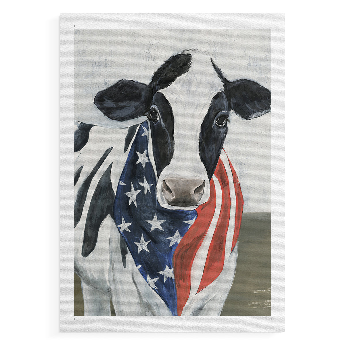 Trinx American Cow II -Canvas Print Only - NOT FRAMED - Wayfair Canada