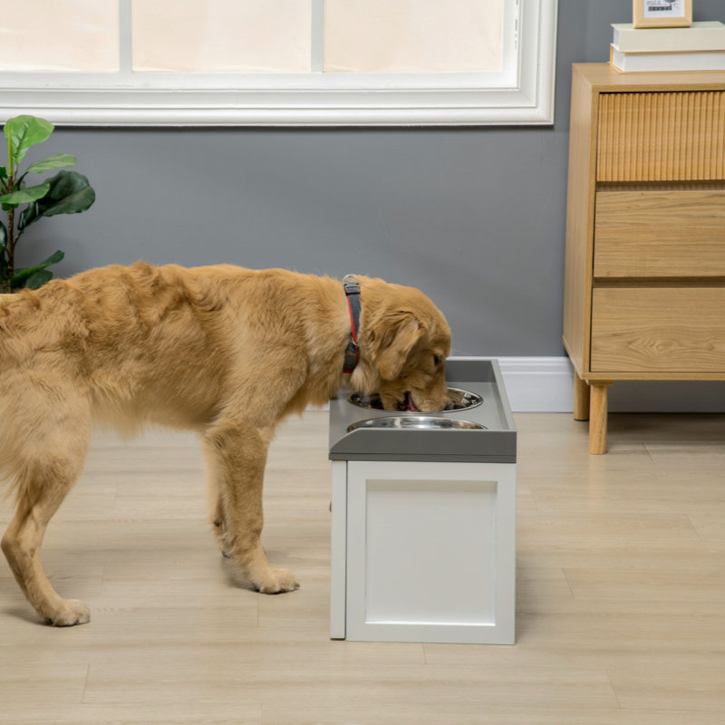 Tucker Murphy Pet™ Haajra Dog Feeding Station With Storage Drawer, Dog ...