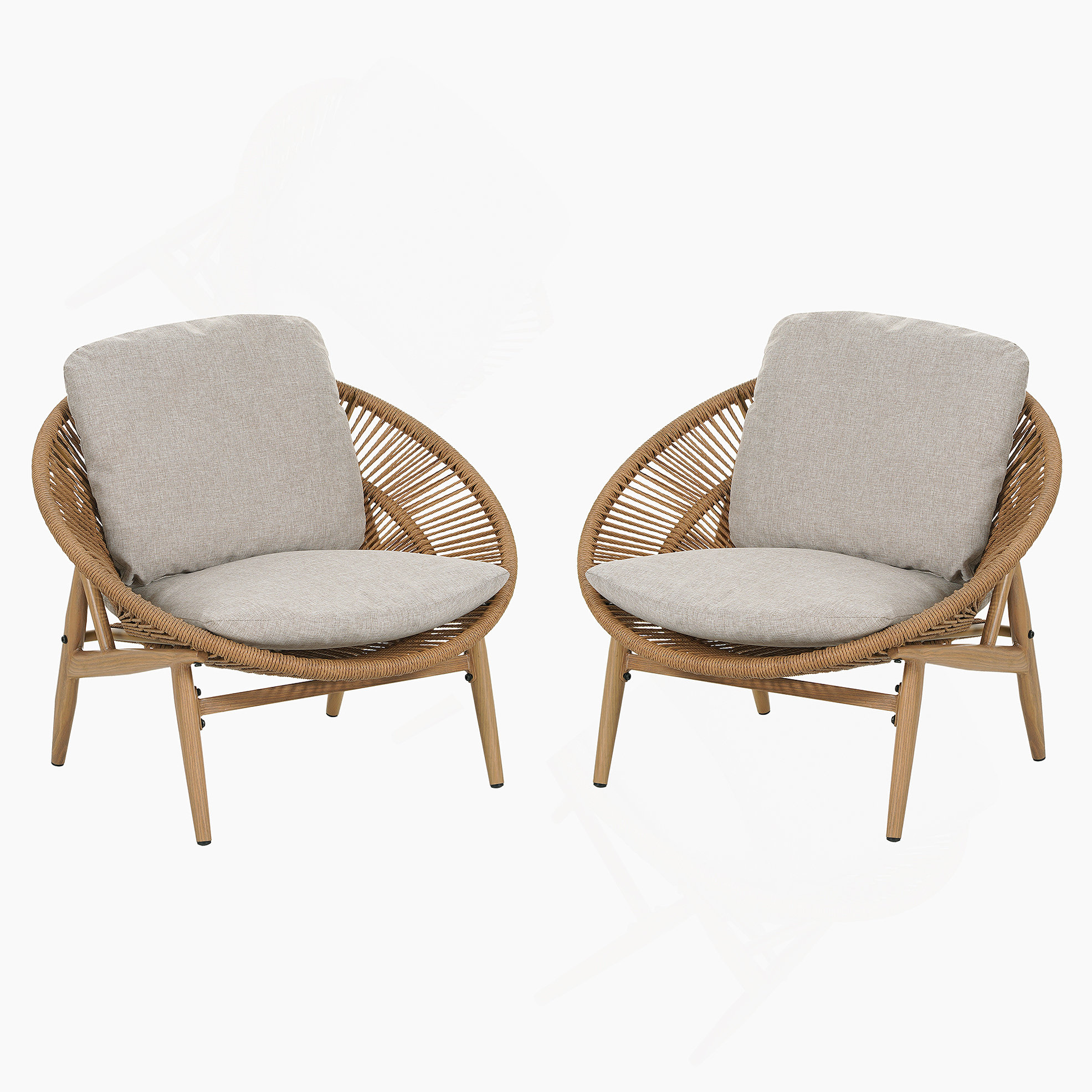 Bayou Breeze Outdoor Wicker Papasan Style Lounge Chair, Wicker with ...