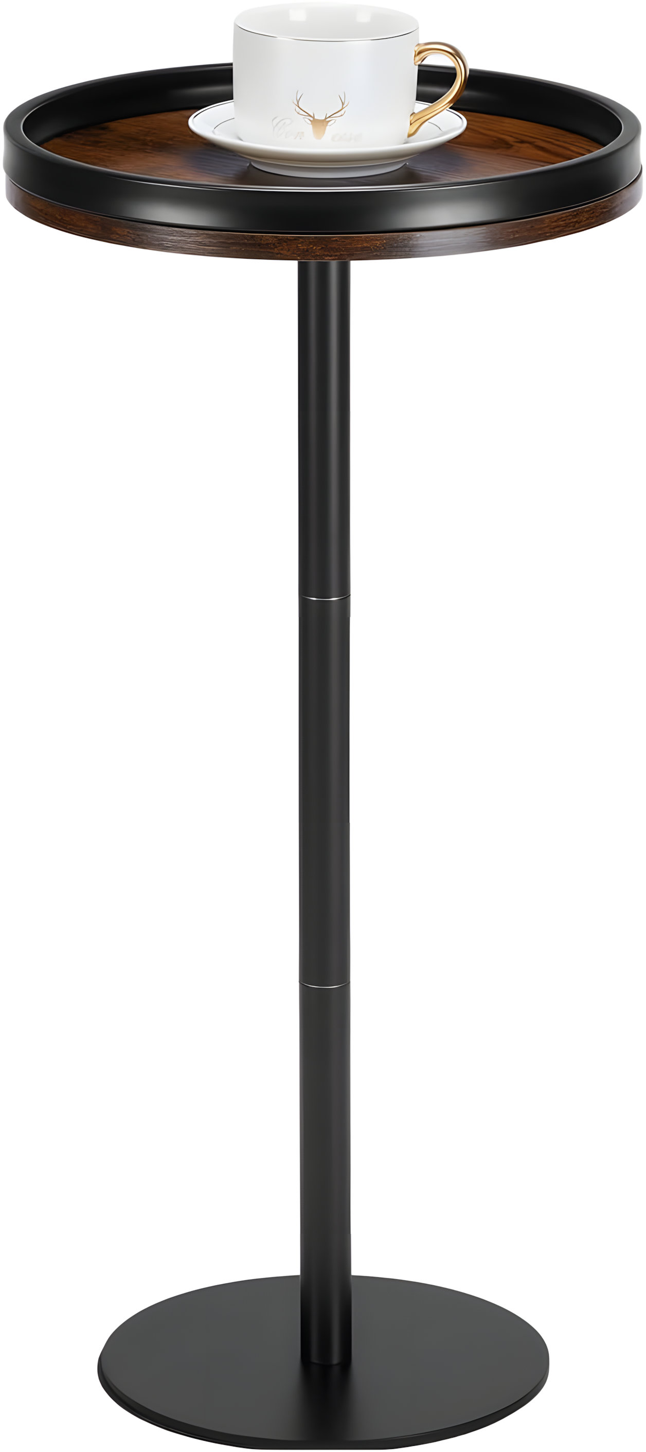 17 Stories Otero Small Round Side Table For Living Spaces - Rustic ...