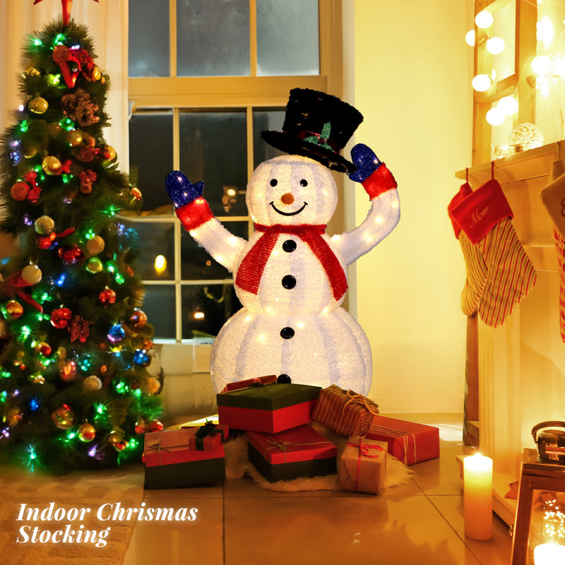 The Holiday Aisle® 4ft Electric Snowman Outdoor Christmas Decorations ...