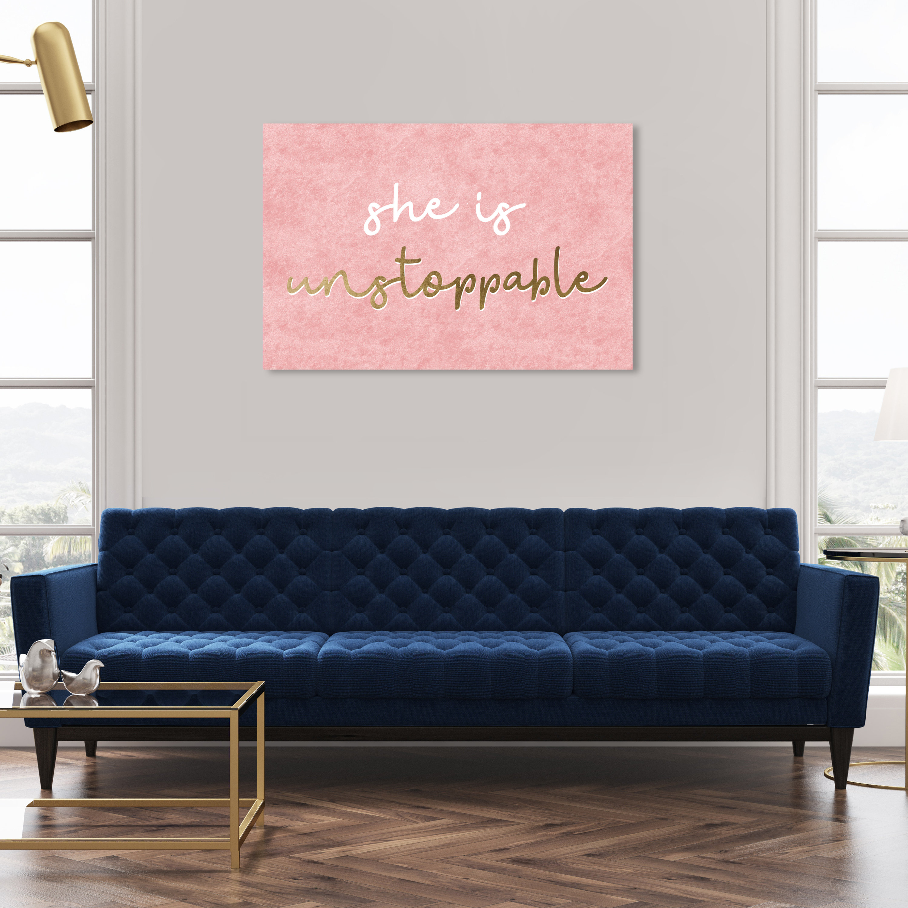 Oliver Gal Prints She Is Unstoppable Floater Frame Graphic Art Print on ...