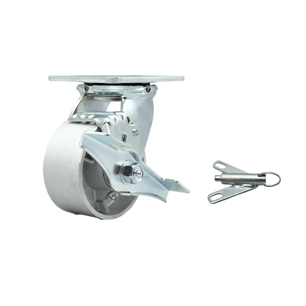 Service Caster Semi Steel Caster with Ball Bearing and Brake/Swivel ...
