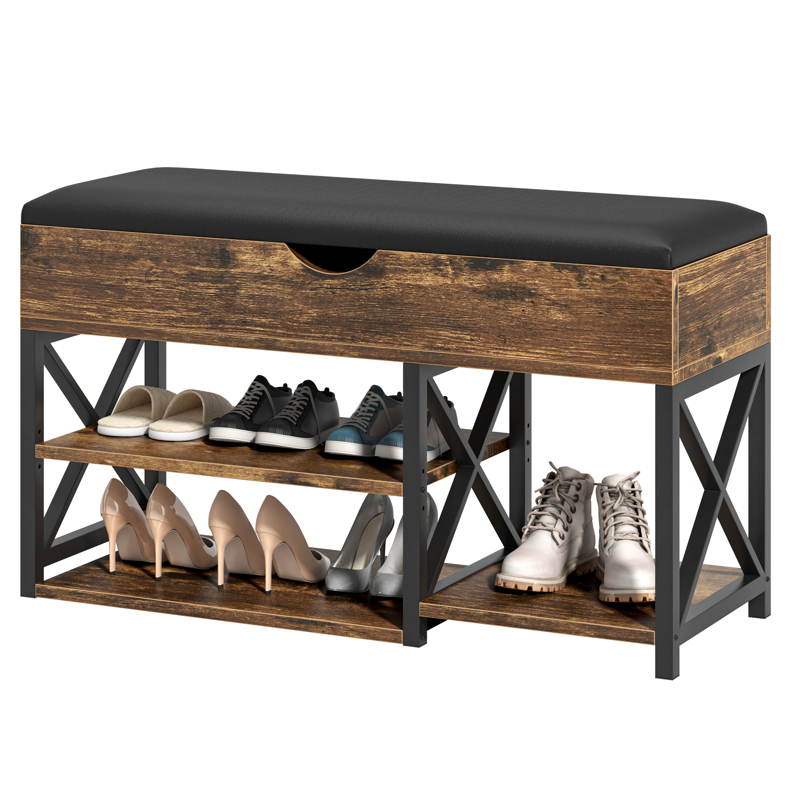 Gracie Oaks Kevonda Shoe Storage Bench, Entryway Shoe Cabinet with ...