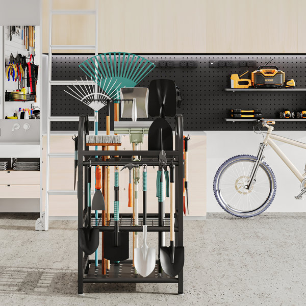 WFX Utility™ Garden Tool Organizer, Yard Tool Holder Rack for Long ...