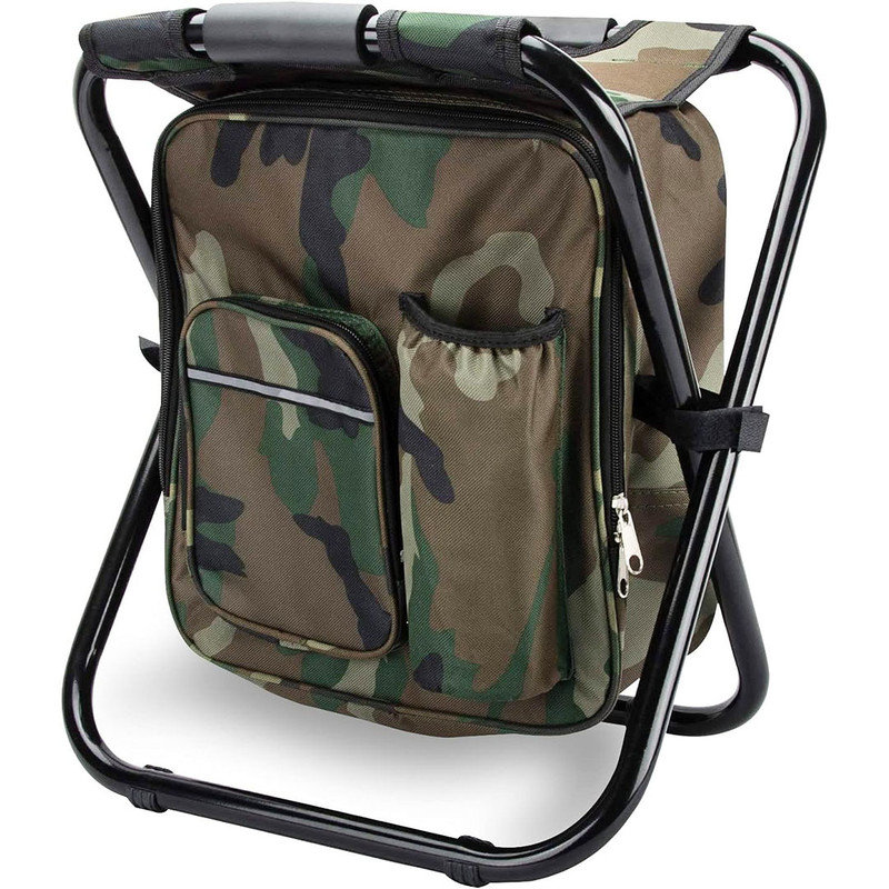 Rosecliff Heights Folding Stool Backpack Insulated Cooler Bag ...