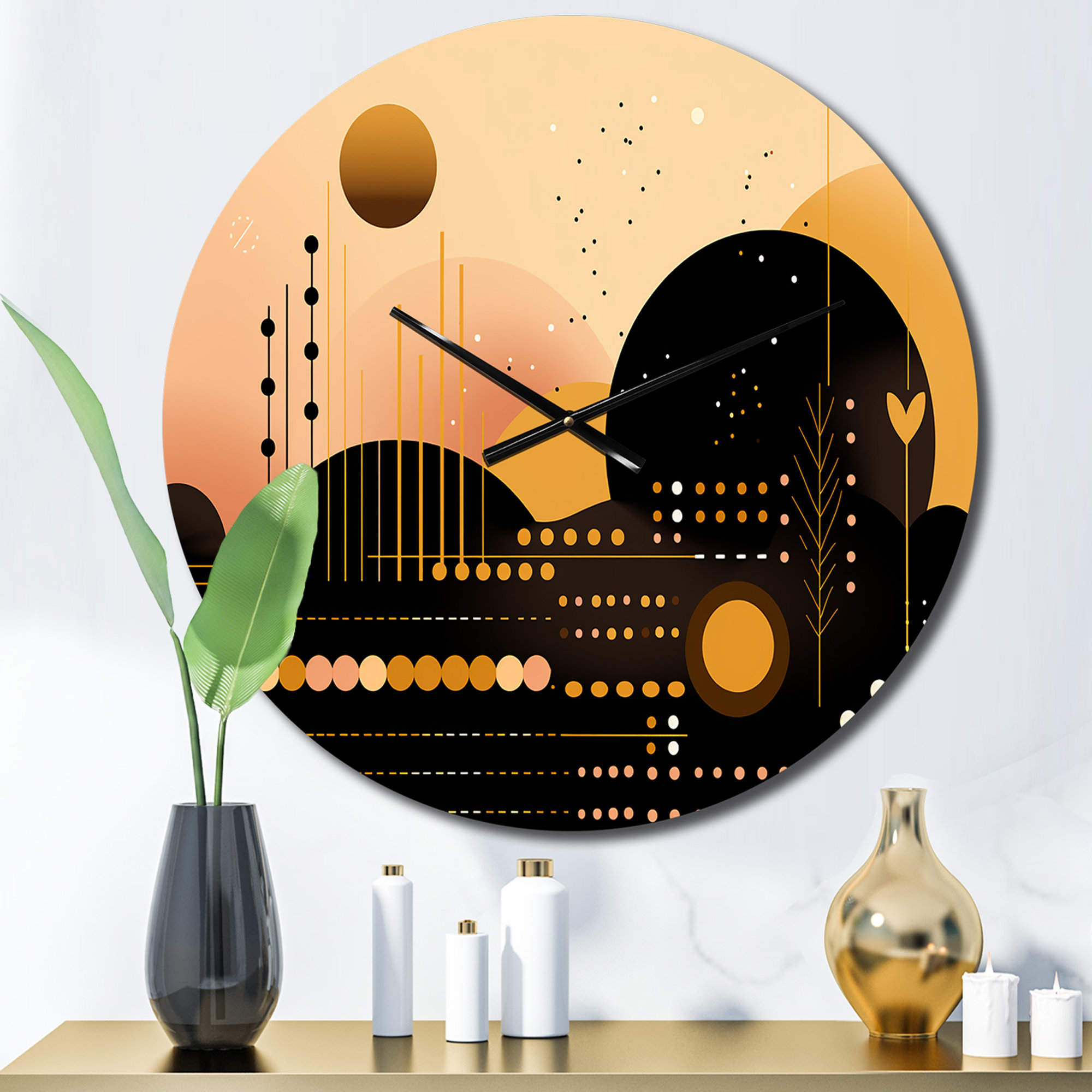 East Urban Home Full Moon City Minimalismin Retro VIII - Modern ...
