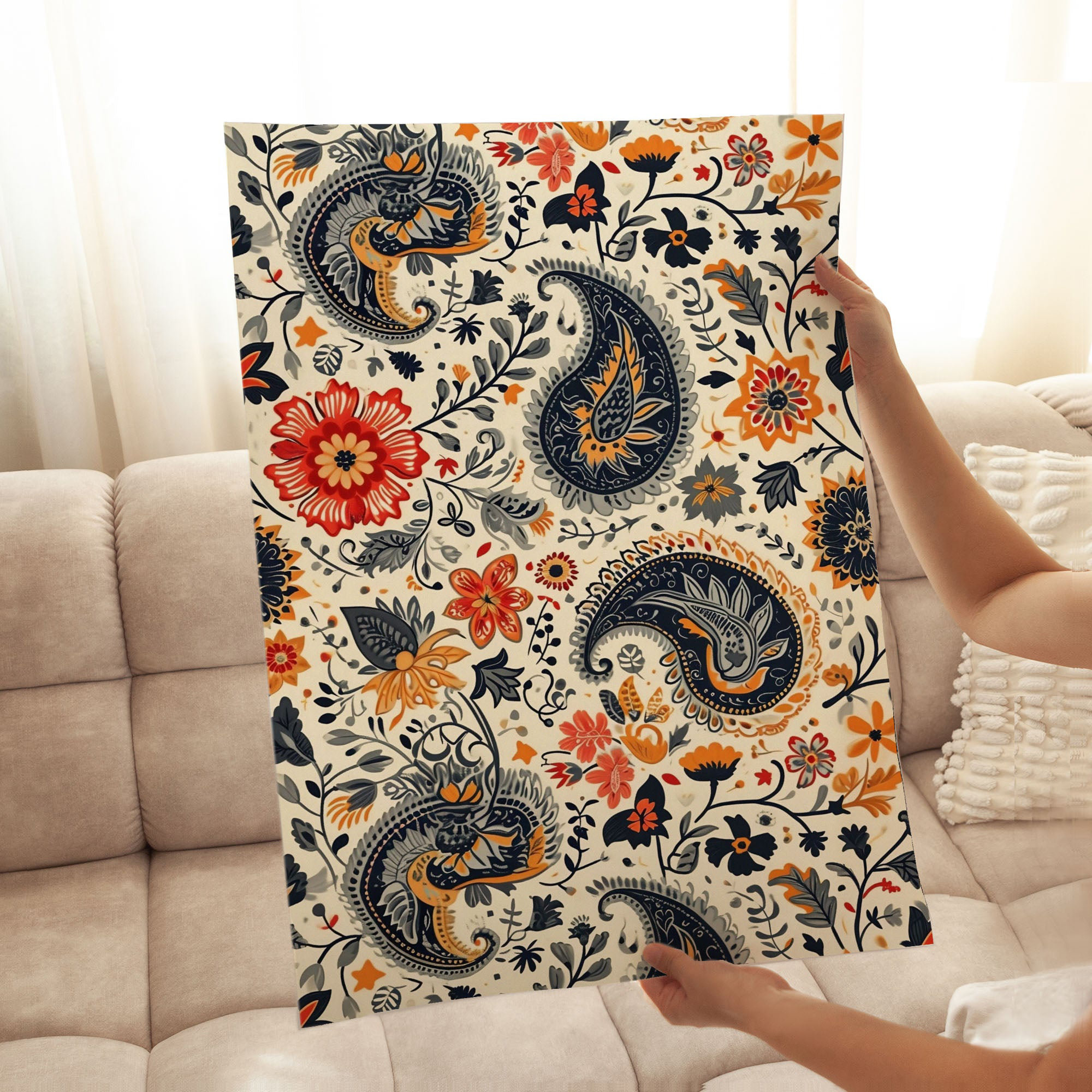 Winston Porter Abstract Dreaming of Paisleys Bohemian Unframed Art ...