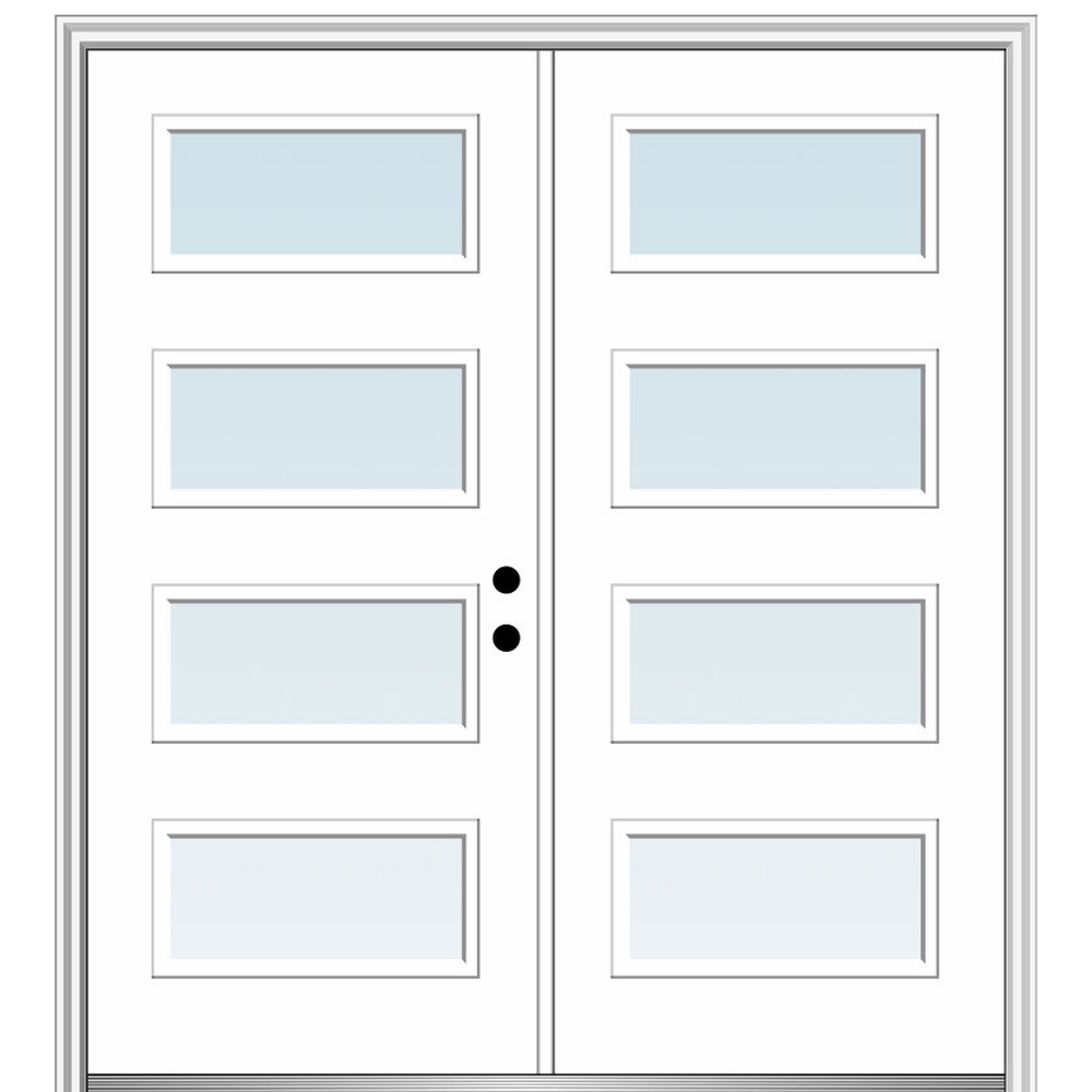 MMI DOOR Spotlight Primed Fibreglass Prehung Front Entry Doors ...