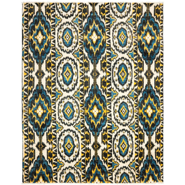 World Menagerie Almonburry Calcutta Ikat Hand Knotted Wool Pile ...