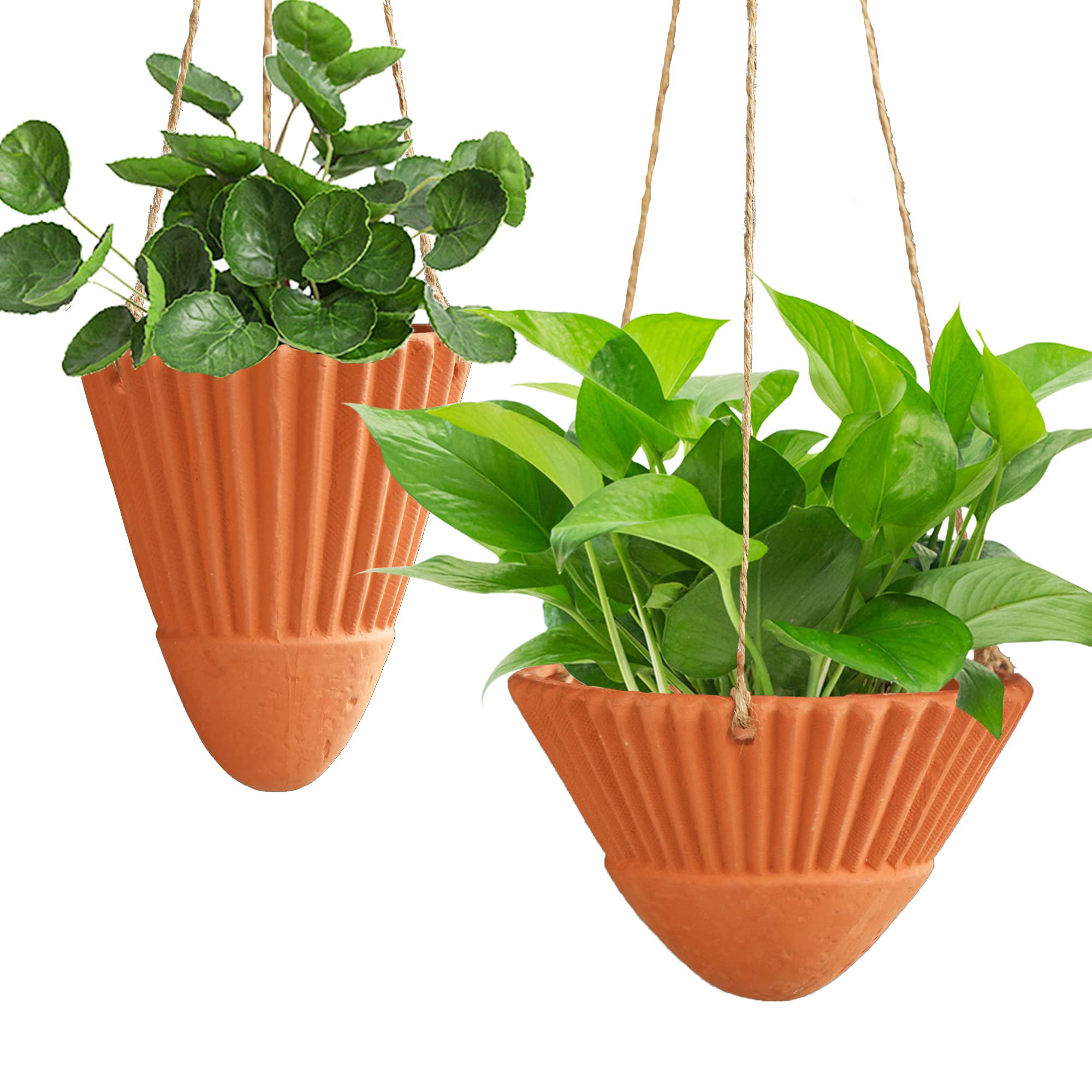 Gracie Oaks Hanging Planters For Indoor Plants,Terracotta Hanging ...