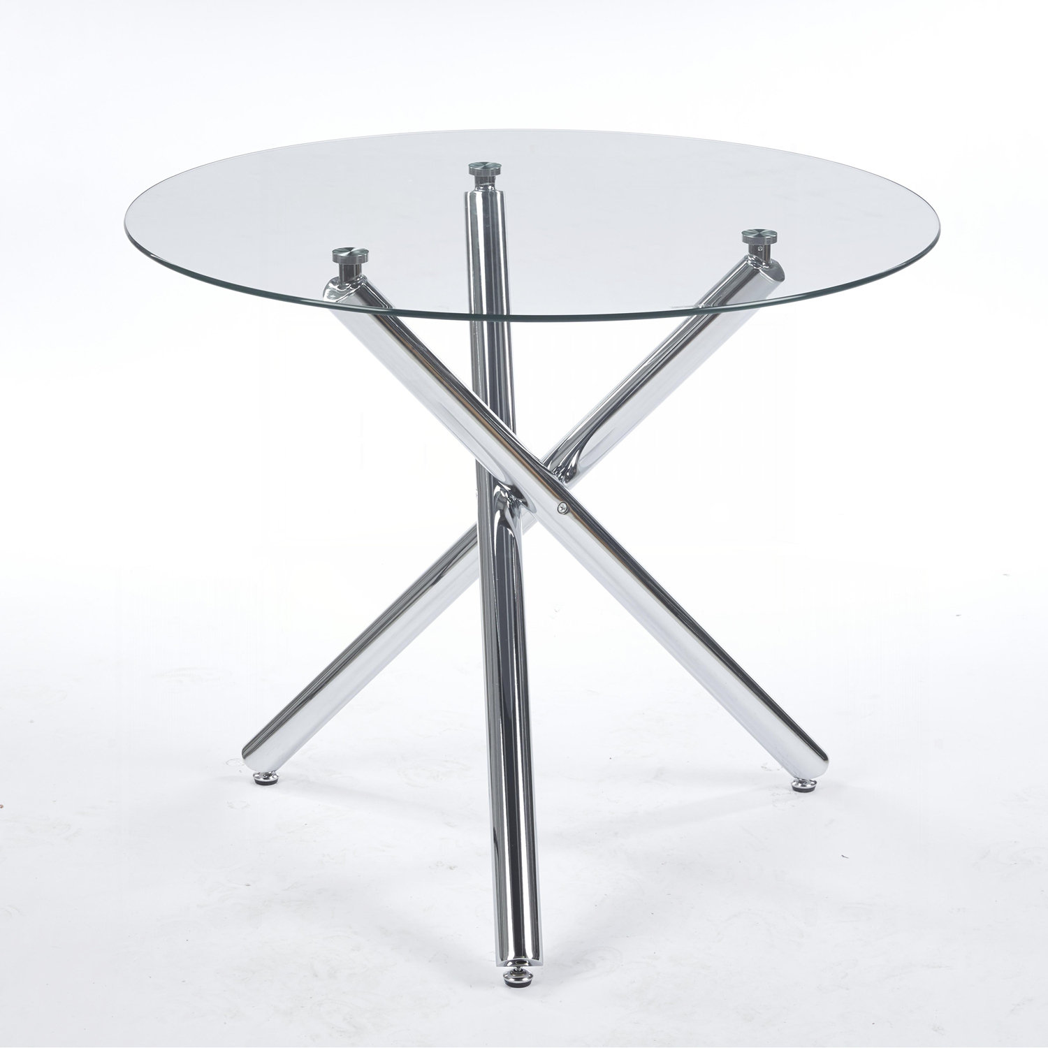 Wrought Studio™ Modern Round Dining Table with Sturdy Metal Leg and ...