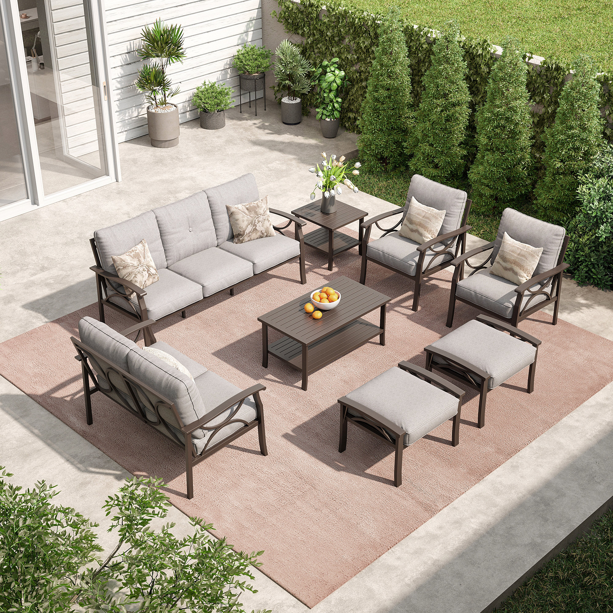 Red Barrel Studio® Dorisann 8 Piece Sofa Seating Group with Cushions ...