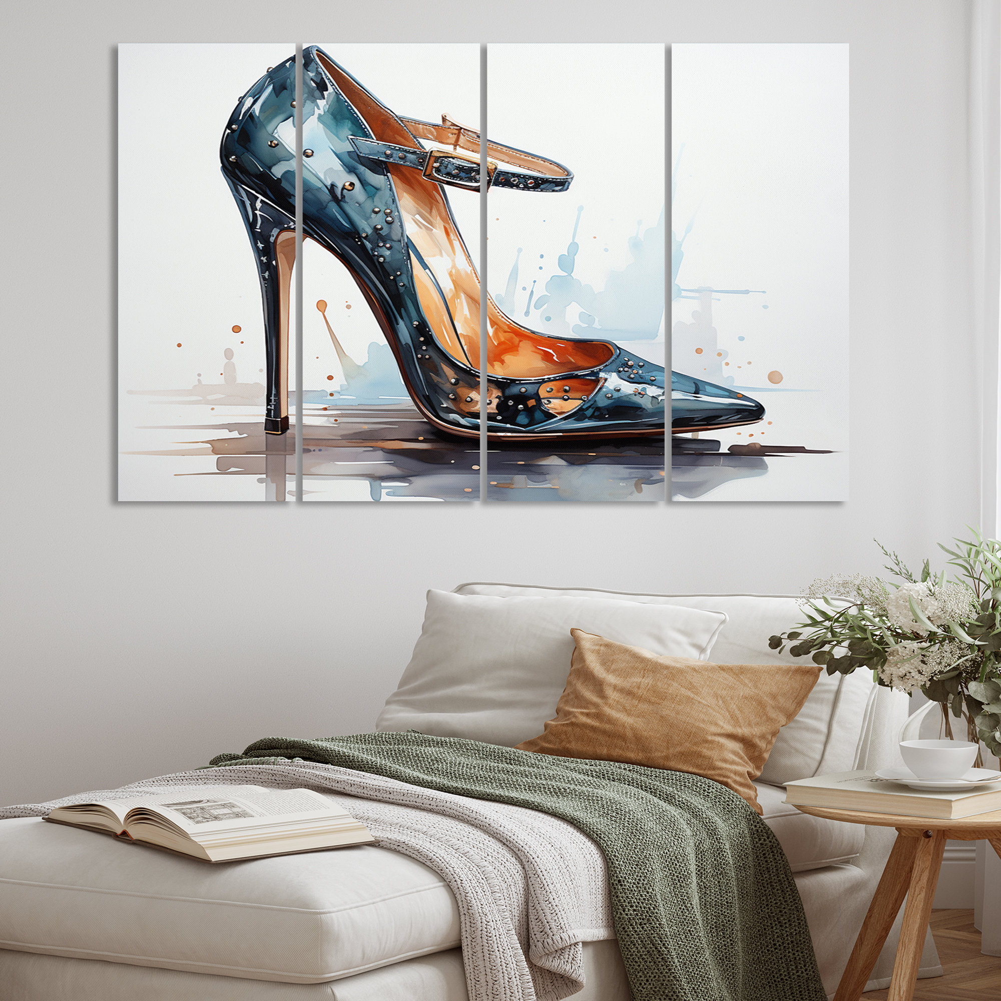 Design Art Black Fashion High Heel Power I - Fashion Wall Art Print - 4 ...