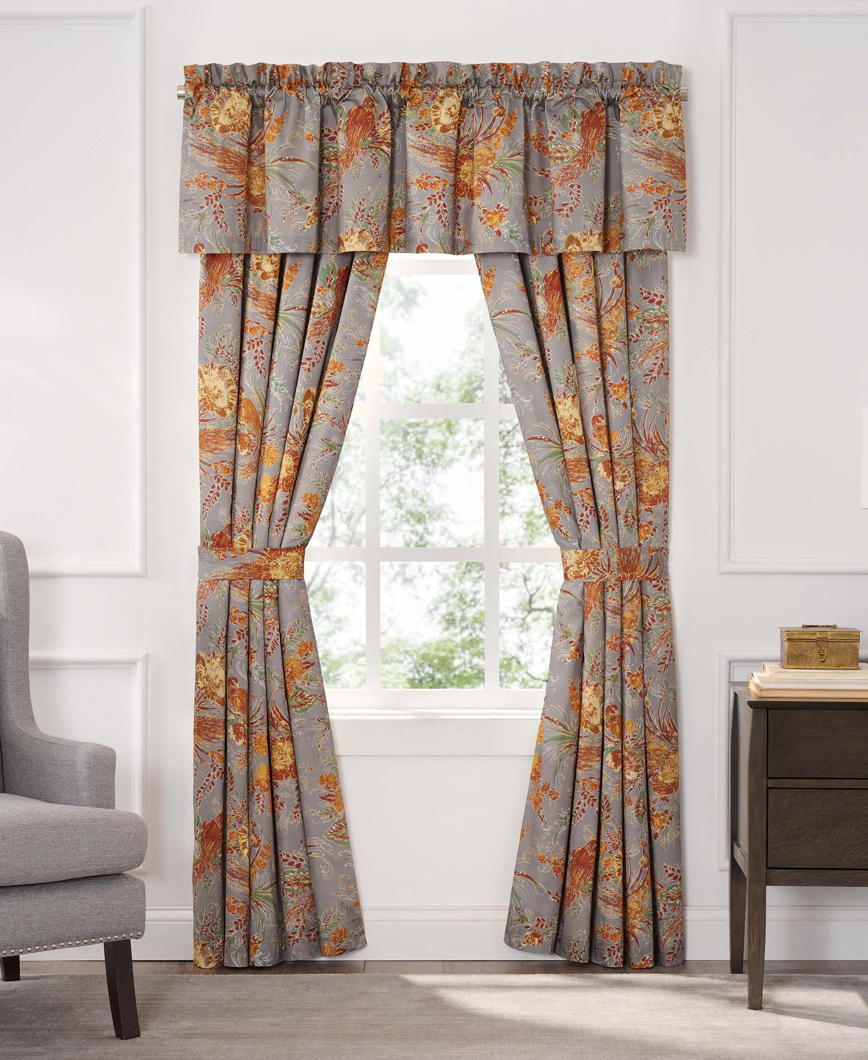 Patricia Nash Vintage Italian Pheasant Curtains | Wayfair