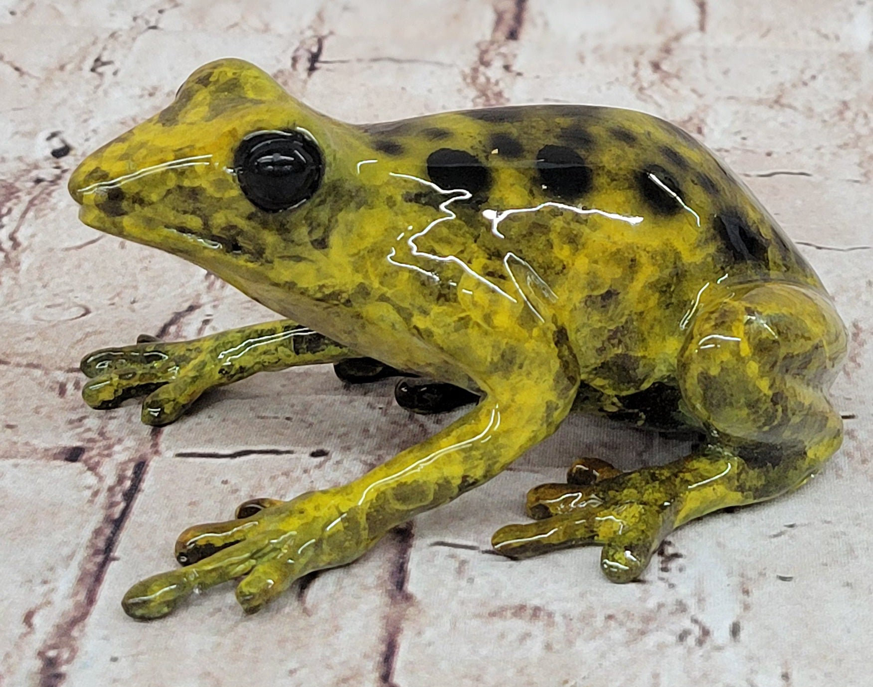 Winston Porter Aliceann Yellow Poison Dart Tree Frog Bronze Metal ...