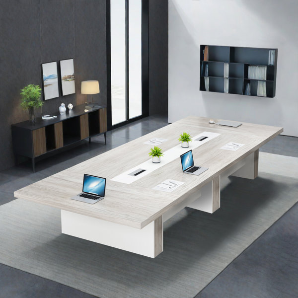 Latitude Run® Searfoss 137.8" Rectangle Conference Table, Large ...