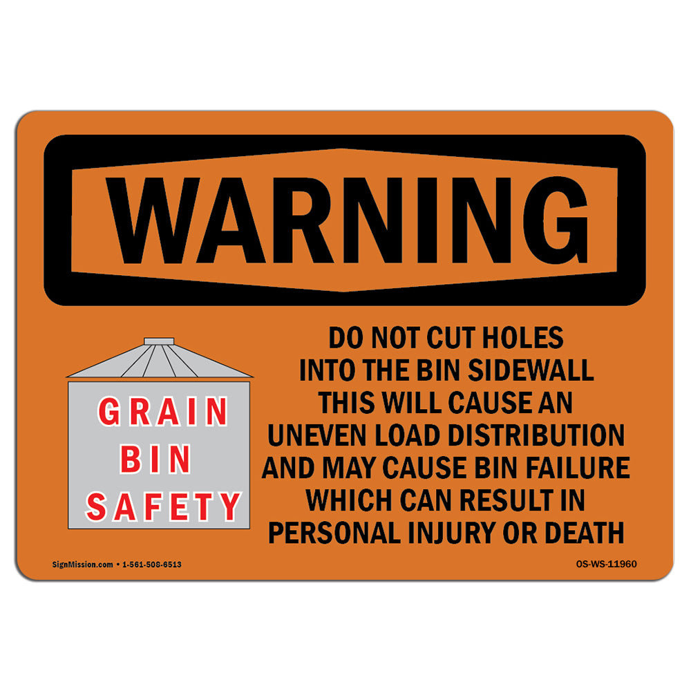 SignMission Grain Bin Silo Safety Sign | Wayfair