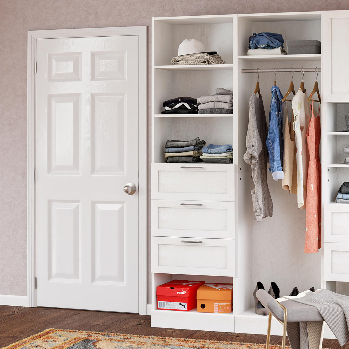 Wade Logan® Aodren 23.31" W Closet System & Reviews | Wayfair
