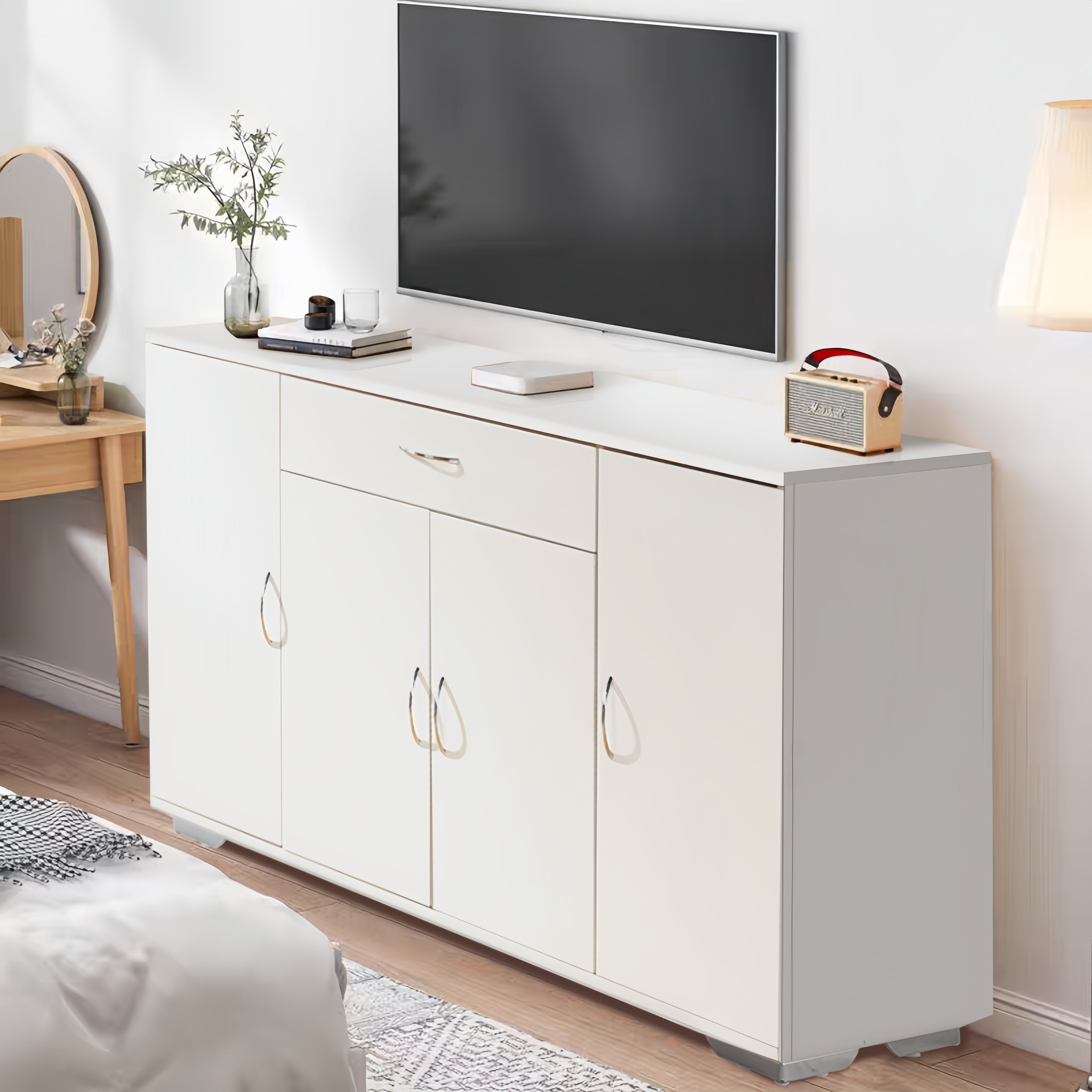 Ebern Designs Sideboard Buffet Cabinet With Storage,Sideboard With Drawer And Adjustable Shelves ...