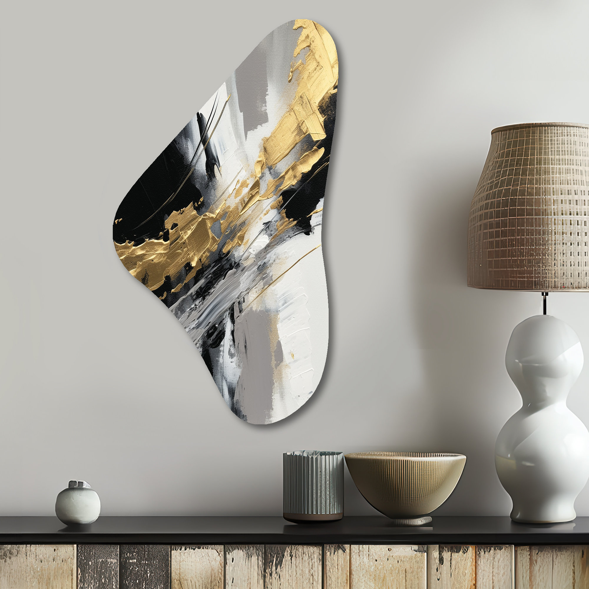 Mercer41 Golden River Wildness Abstract Gold And Black - Abstract ...