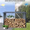 HOA.WWC 7x3 Metal Outdoor Firewood Rack Black & Reviews | Wayfair