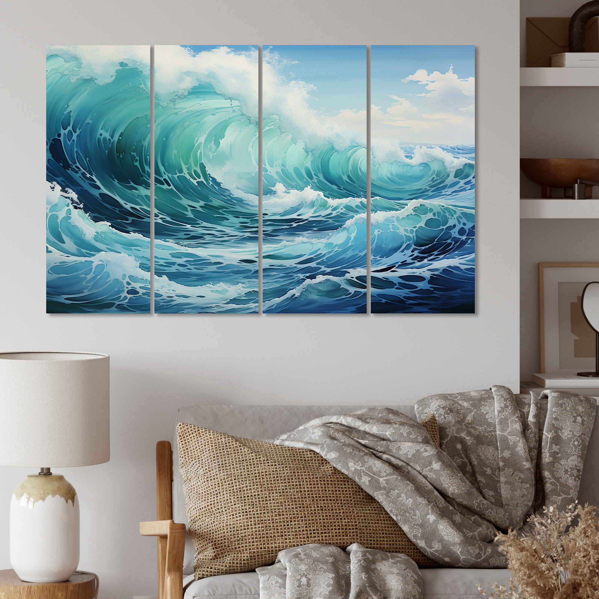 Design Art Antartica Frozen Ocean Rhythms I - Winter Landscape Canvas ...
