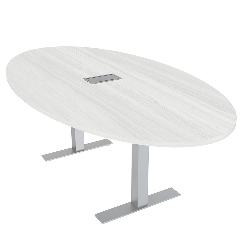 Skutchi Designs, Inc. 7' Oval Conference Room Table with T-Shaped Base ...