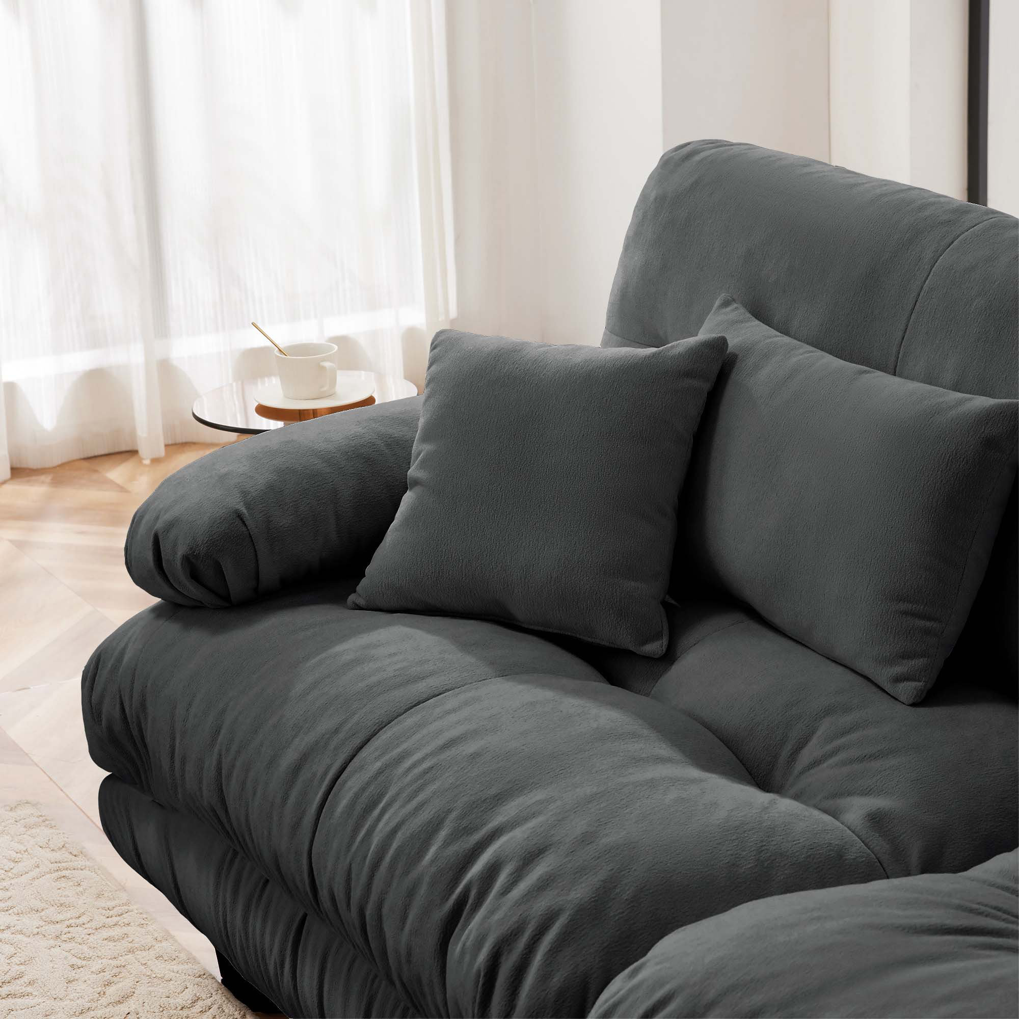 Hokku Designs Comfortable Modular Sofa with Ottoman for Living Room ...