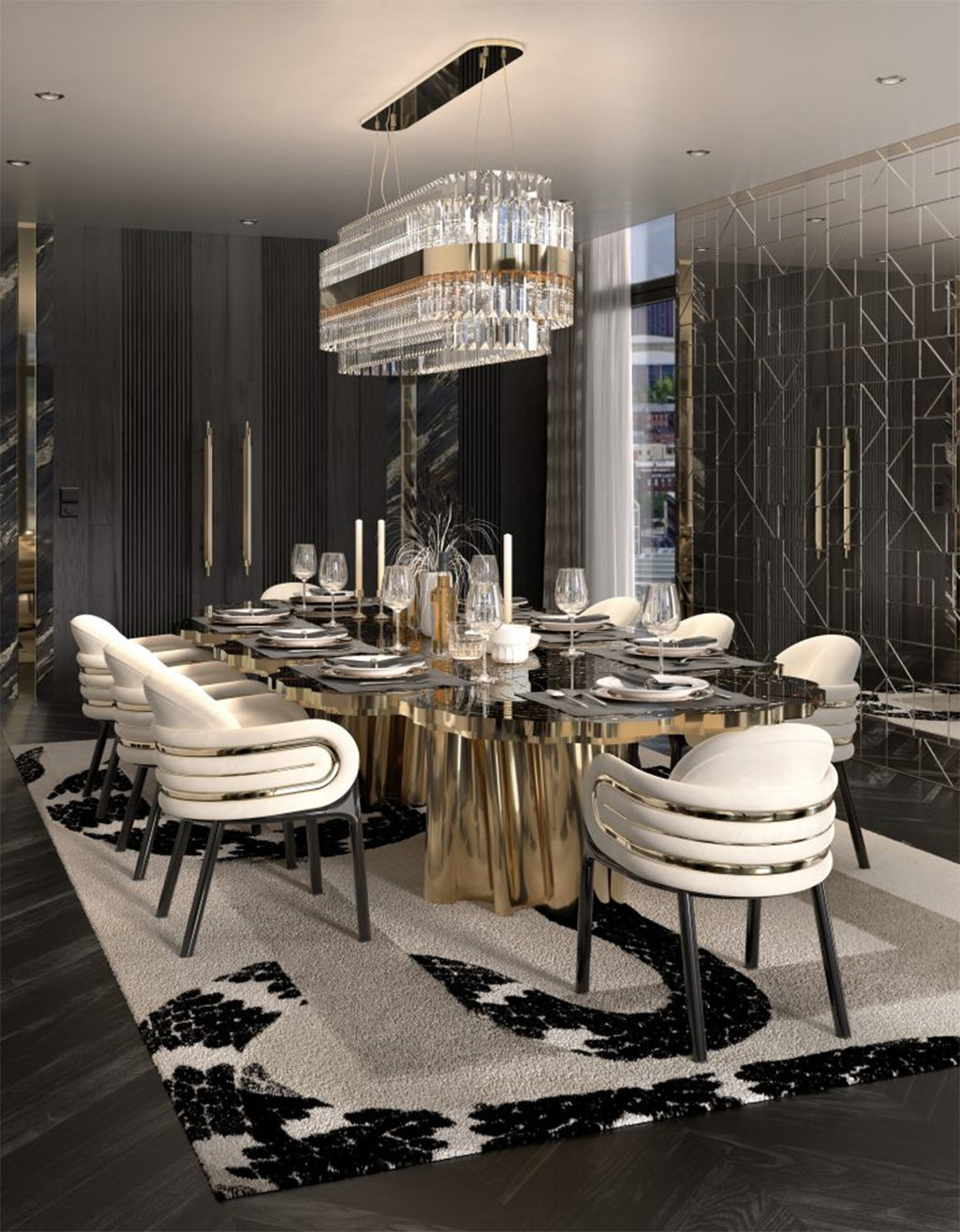 Everly Quinn Infinity 42 L x 75 W Dining Set | Wayfair