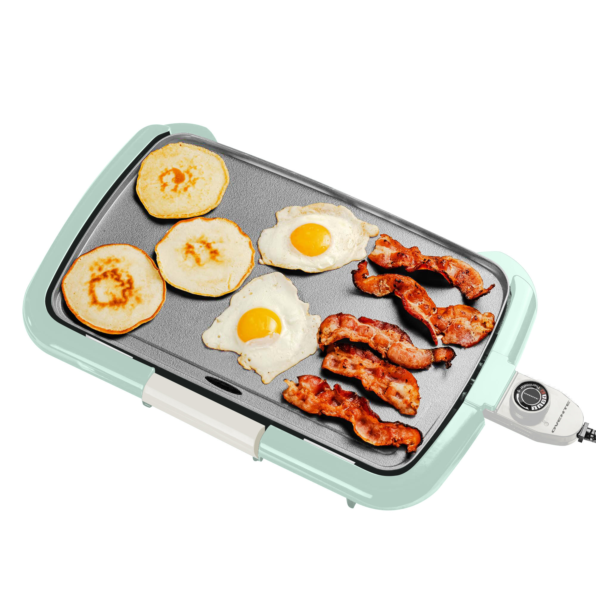Ovente Electric Griddle With 16 X 10 Inch Flat Non-Stick Cooking ...