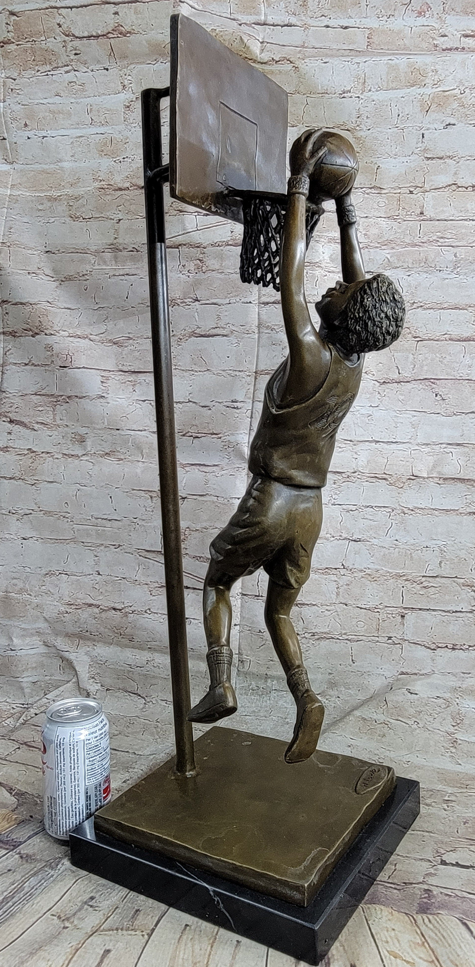 Bronzhaus Basketball Player Slam Dunk Bronze Metal Sculpture Statue ...