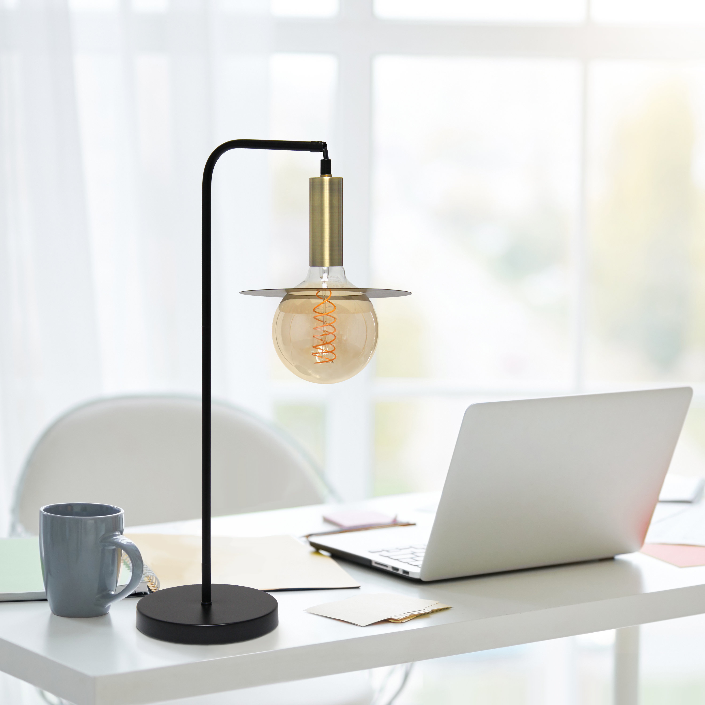 All the Rages 24'' Black Desk Lamp | Wayfair
