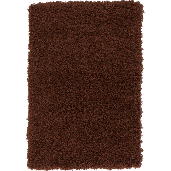 Ebern Designs Dejuane Shaggy Dark Brown Rug | Wayfair.ie
