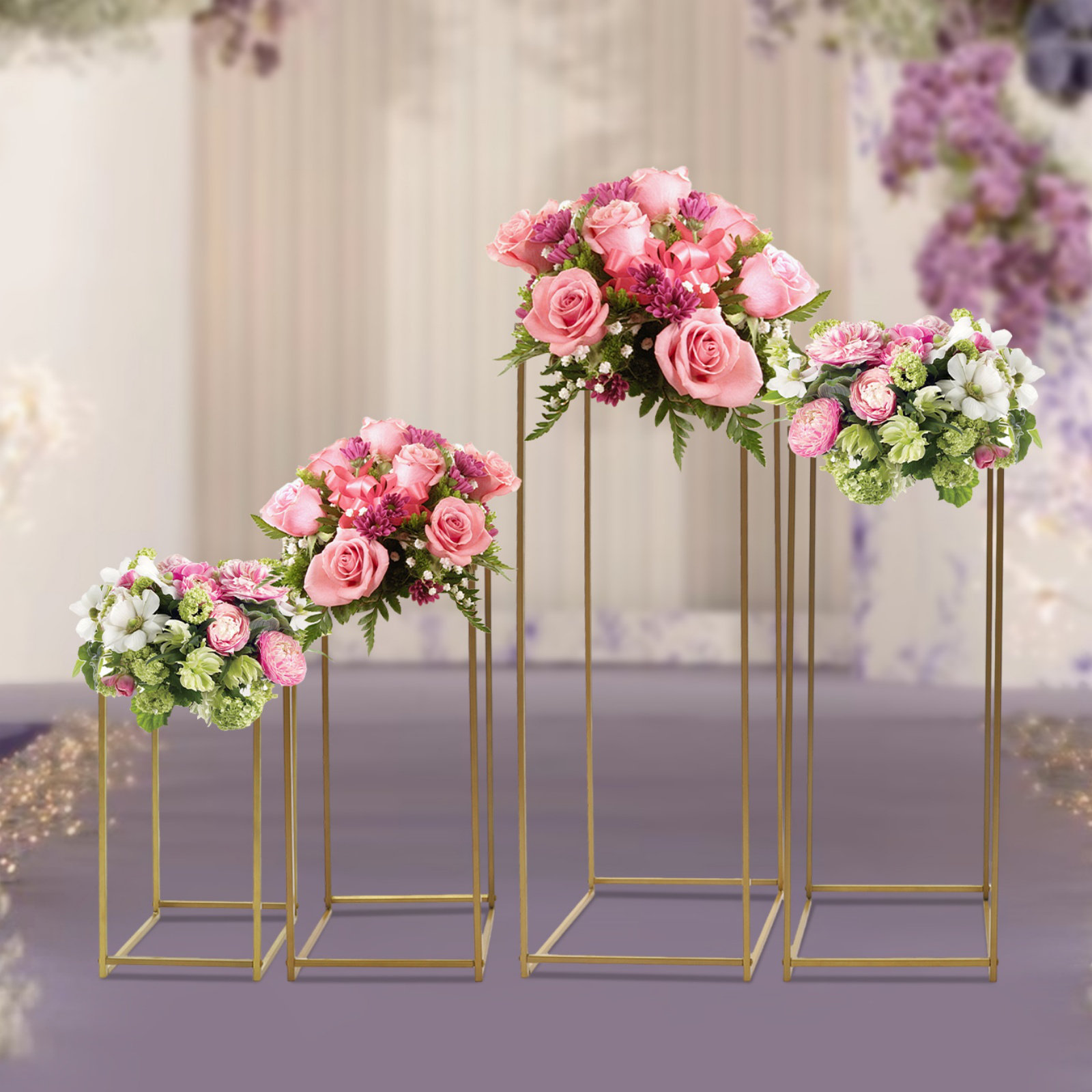 YXSUN Metal Column Flower Stand | Wayfair