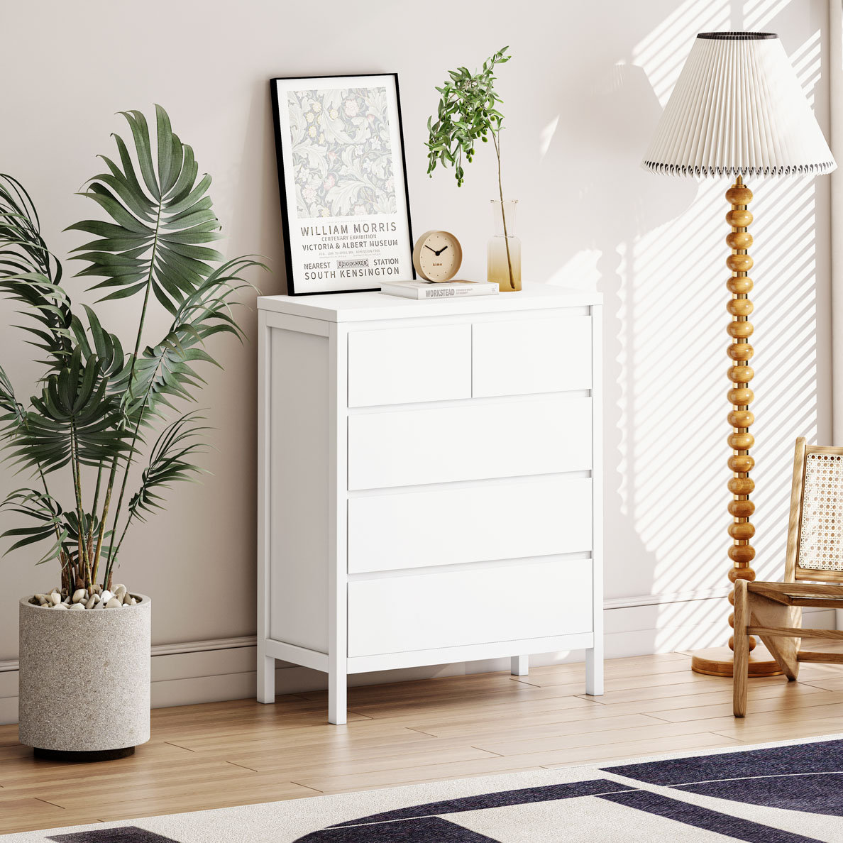 Latitude Run® 4-Tier 5-Drawer MDF Storage Cabinet | Wayfair