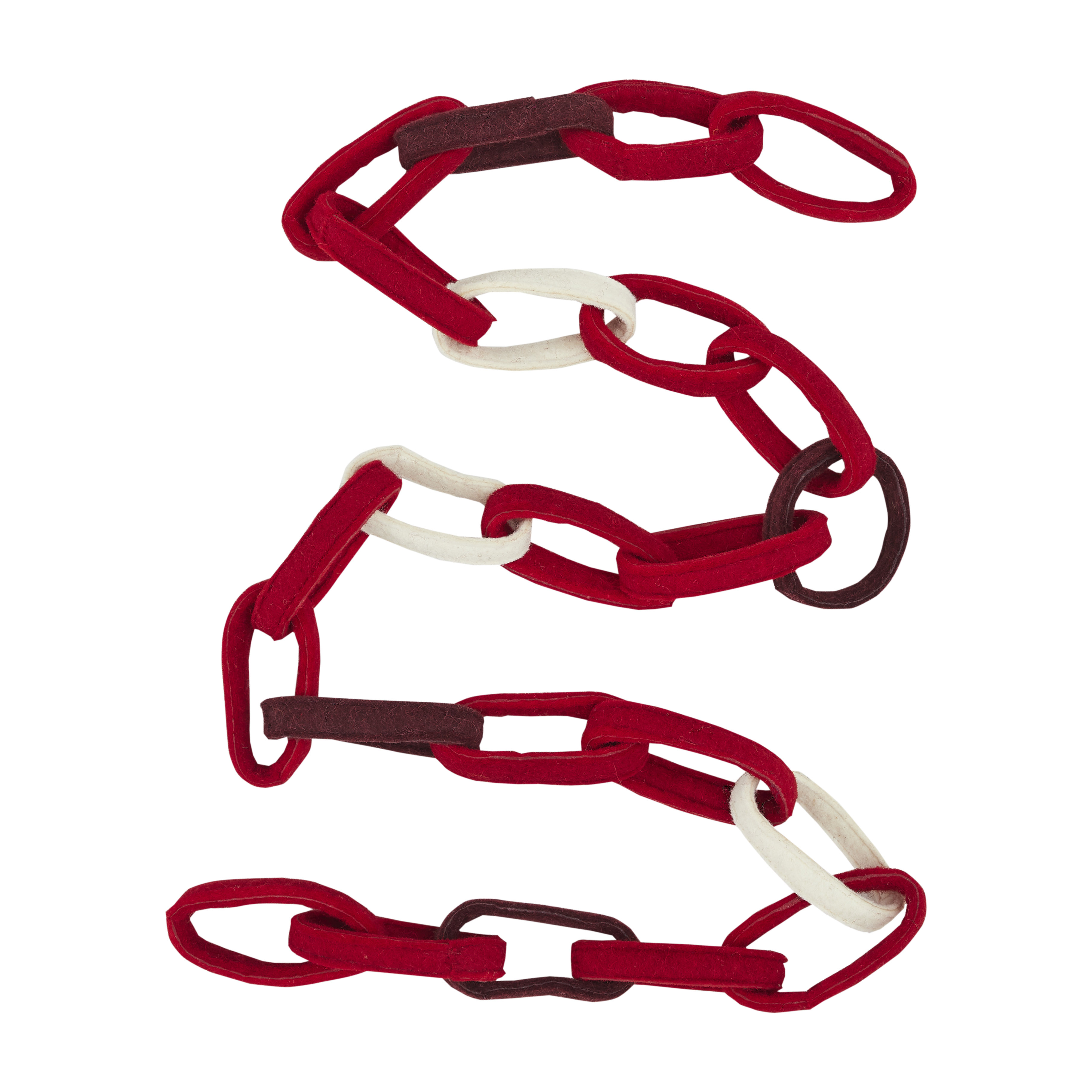 Arcadia Home Hand Felted Wool Christmas Garland - Loop Chain - 6' | Wayfair