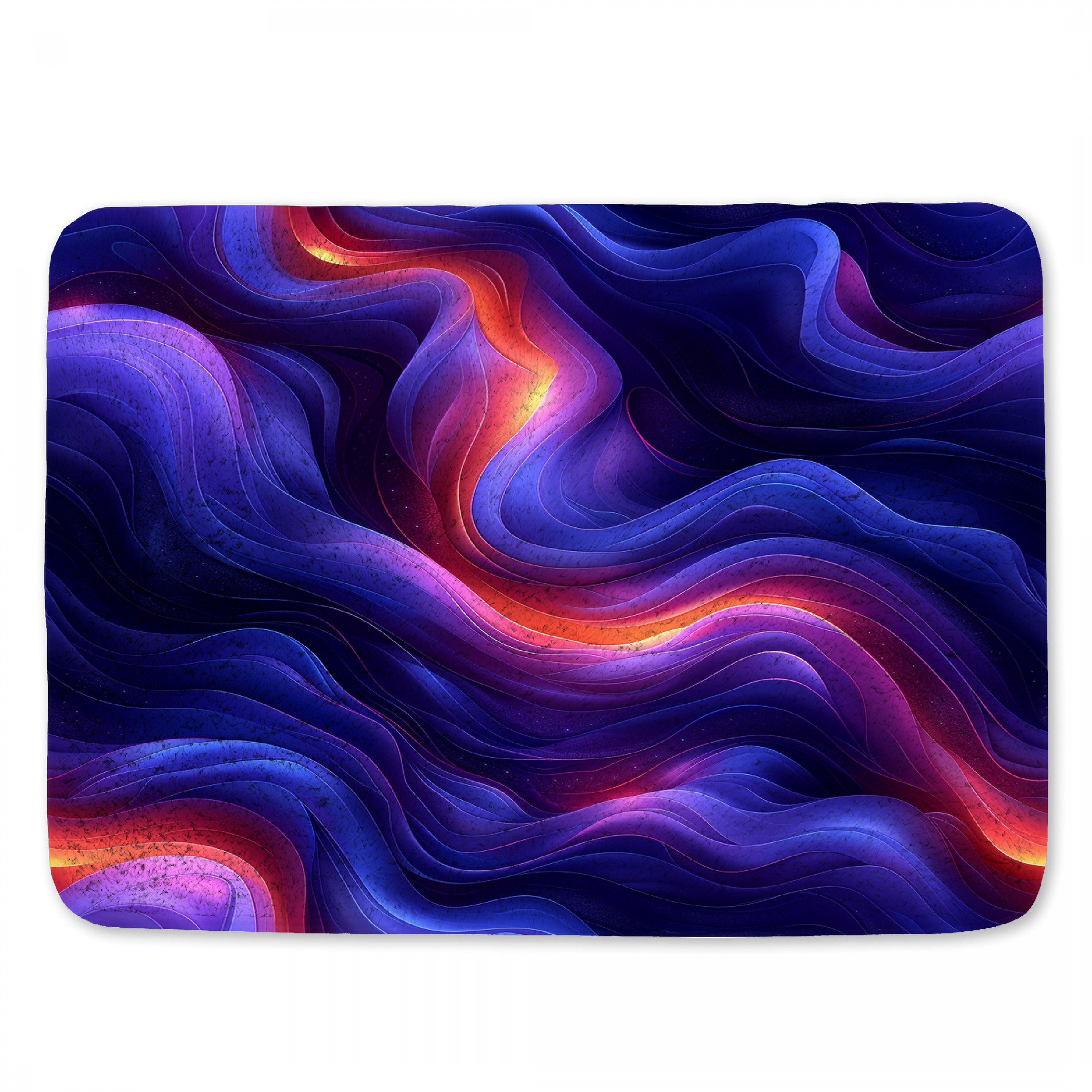 Ivy Bronx Abstract Waves Bath Mat Art Bathroom Decor Modern | Wayfair