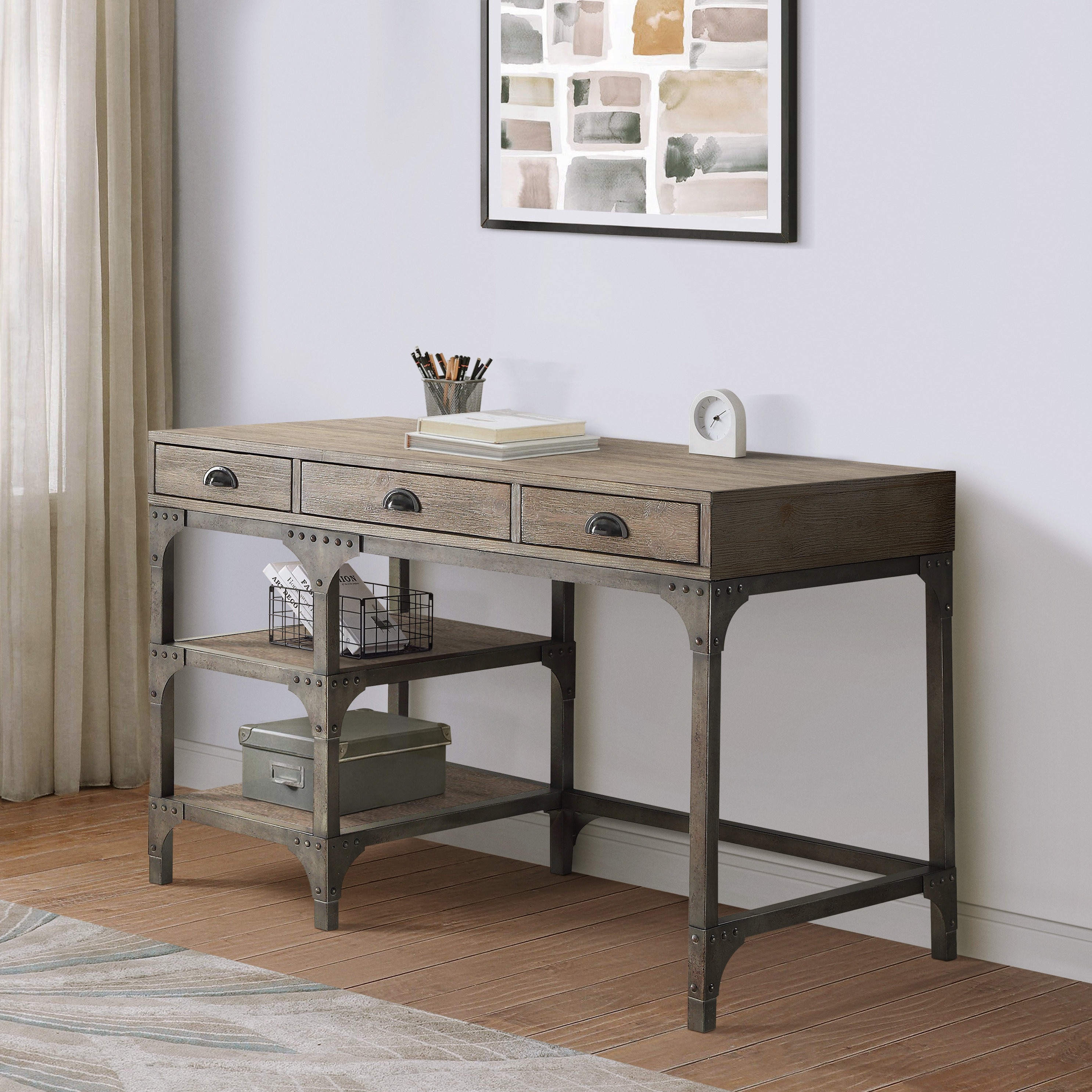 Williston Forge Whitman 3-drawer Writing Desk | Wayfair