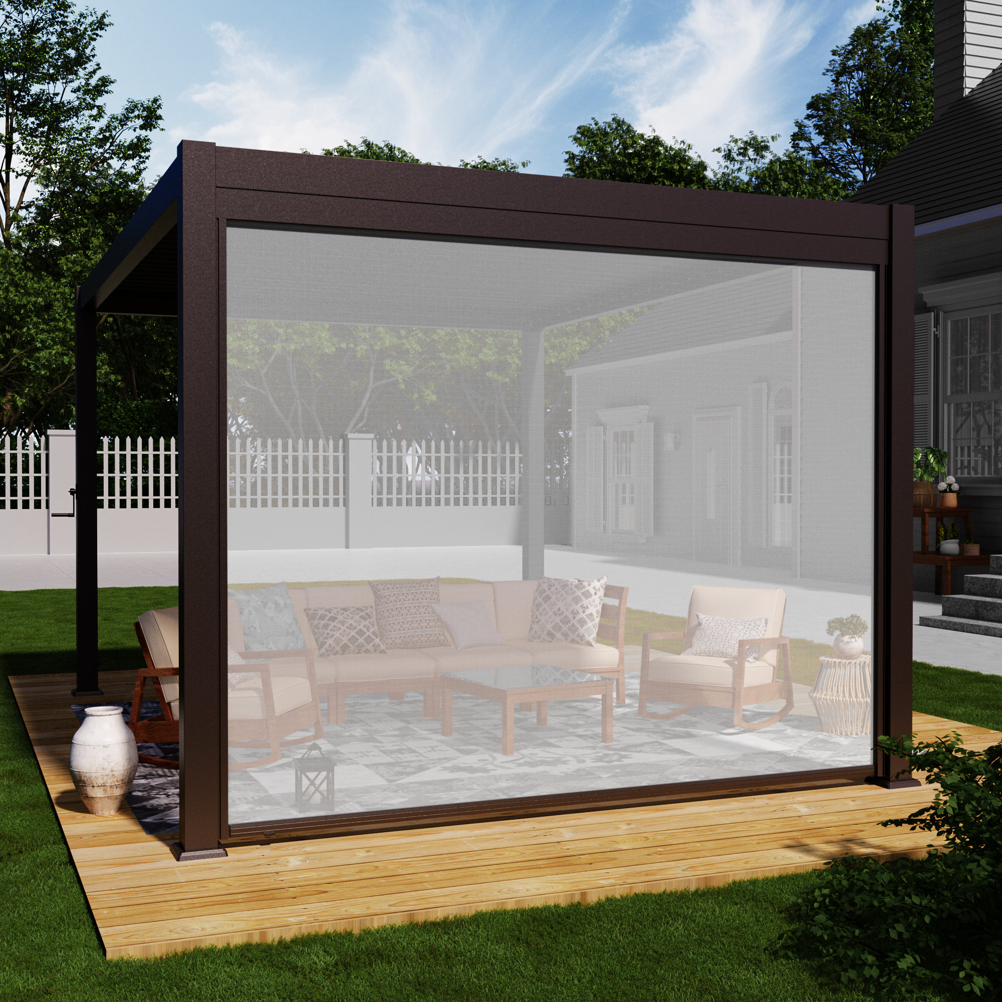 Causeway Bay Pull Down Privacy Screen for Pergola Only fits Causeway ...