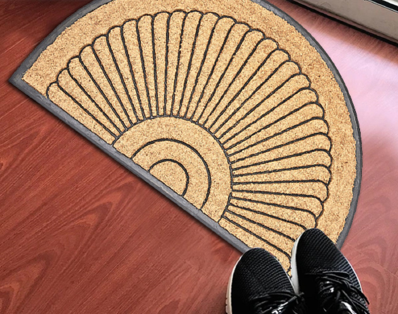 Red Barrel Studio Rubber and Coir Brush 48" x 30" Non-Slip Outdoor Door ...